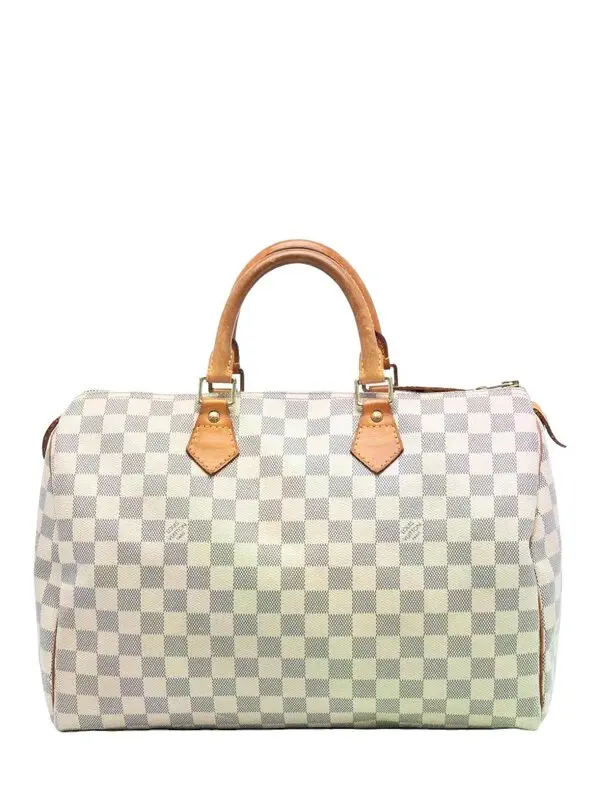 LOUIS VUITTON 2011 Damier Azur Speedy 35 Boston Bag - White