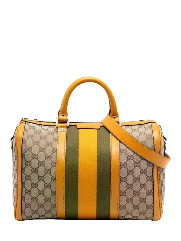 Gucci Gg Canvas Web Joy Boston Bag - Brown