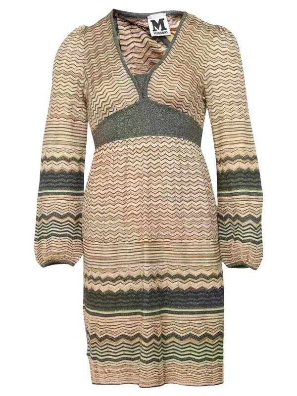 Missoni Knitted Chevron Dress - Neutrals