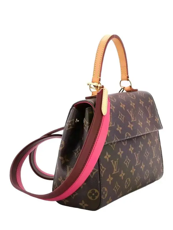 LOUIS VUITTON Cluny Bb Monogram Top Handle Satchel - Brown