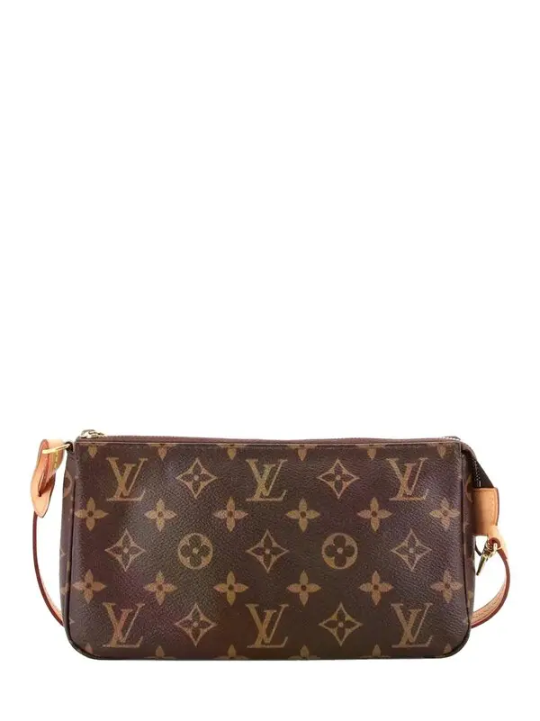 LOUIS VUITTON Pochette Accessoires Monogram Canvas Clutch - Brown