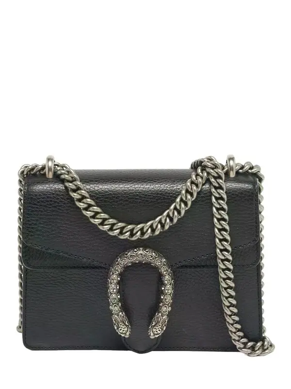 Gucci Small Dionysus Leather Shoulder Bag - Black