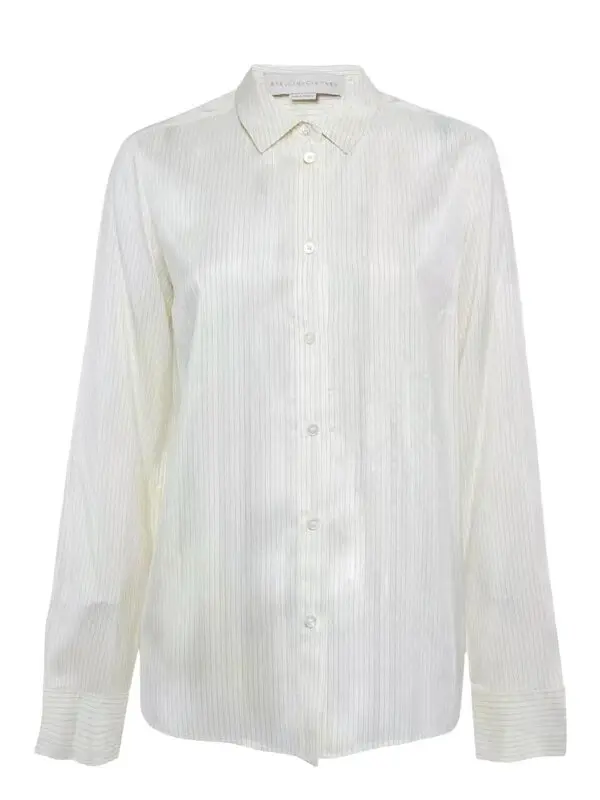 Stella McCartney Silk Striped Shirt - Neutrals