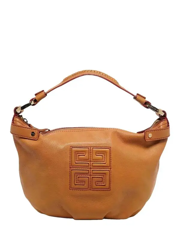 Givenchy Greca Leather Shoulder Bag - Brown