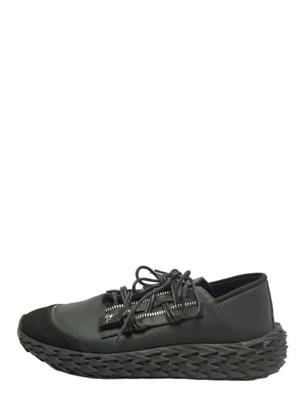 GIUSEPPE ZANOTTI Urchin Serrated-sole Lace-up Sneakers - Black