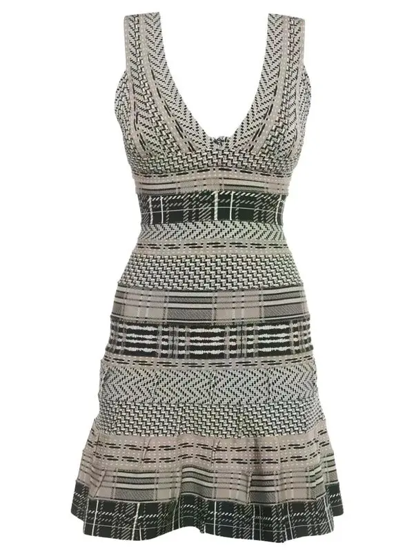 Herve Leger Knitted Dress - Neutrals