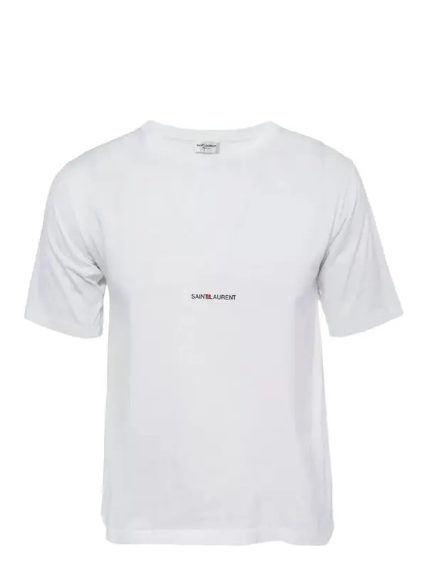 Saint Laurent Logo-print Cotton T-shirt - White