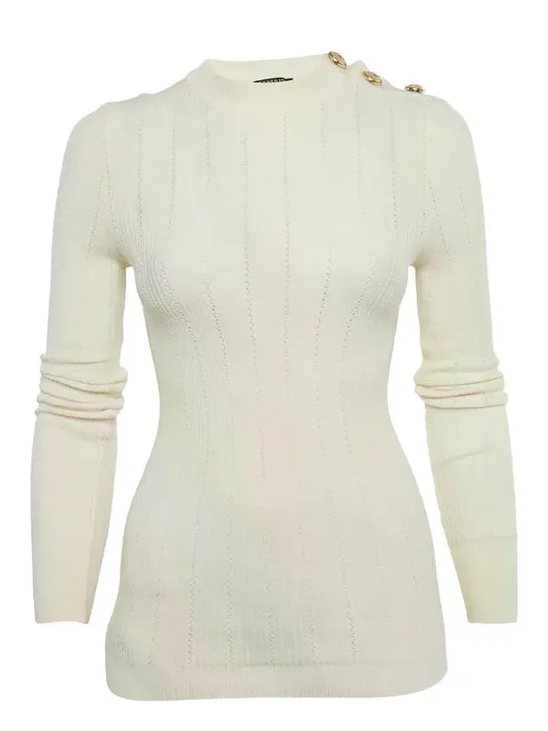 Balmain Crew-neck Sweater - Neutrals