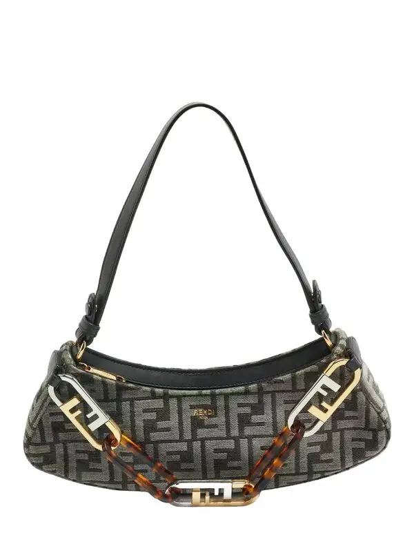 Fendi O'lock Swing Zucca Shoulder Bag - Grey