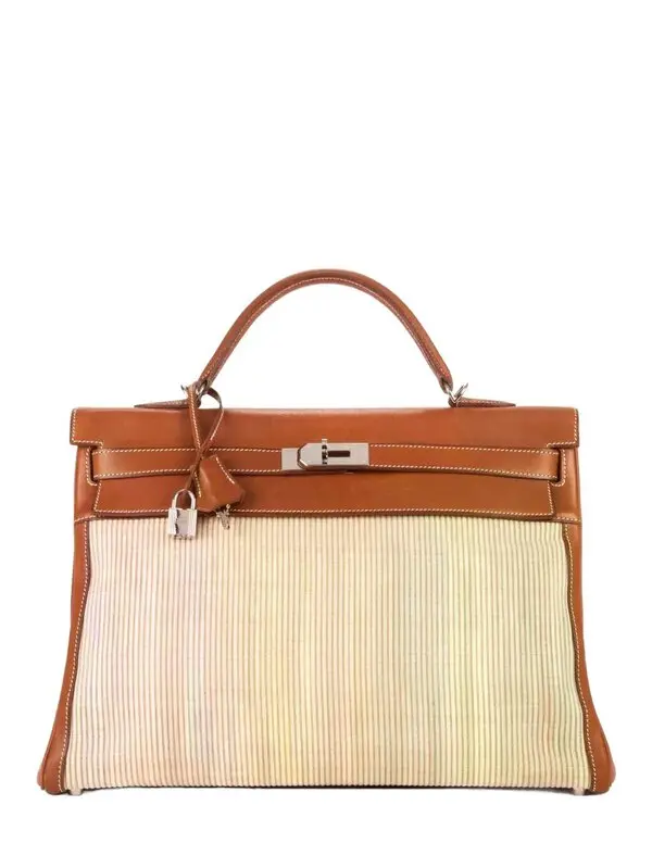 Hermès Kelly 40 Handle Lock Stamp Tote Bag - Brown