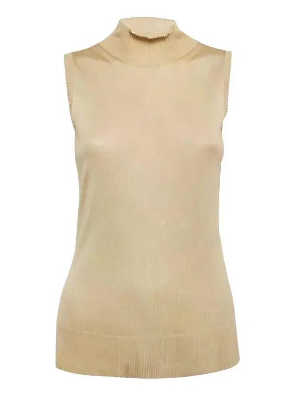 Dior Sleeveless Knit Top - Neutrals
