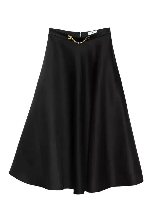 Elisabetta Franchi Chain-embellished Midi Skirt - Black