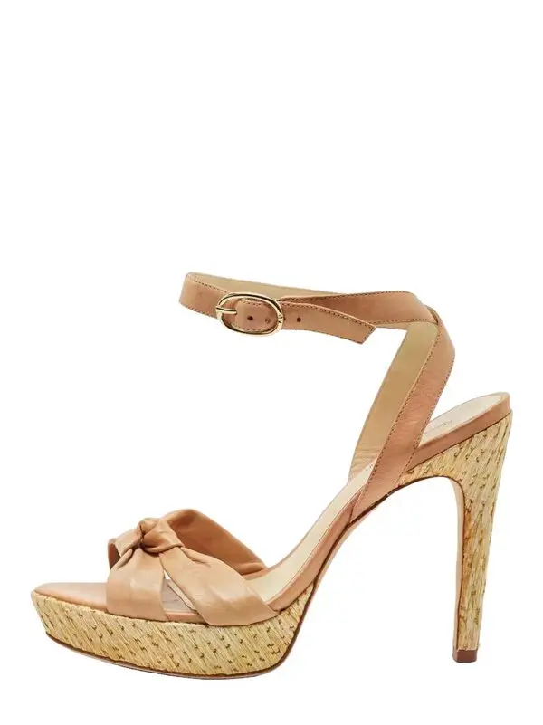 ALEXANDRE BIRMAN Lolita Knot Leather Sandals - Neutrals