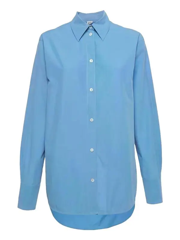 TOTEME Long-sleeve Cotton Shirt - Blue