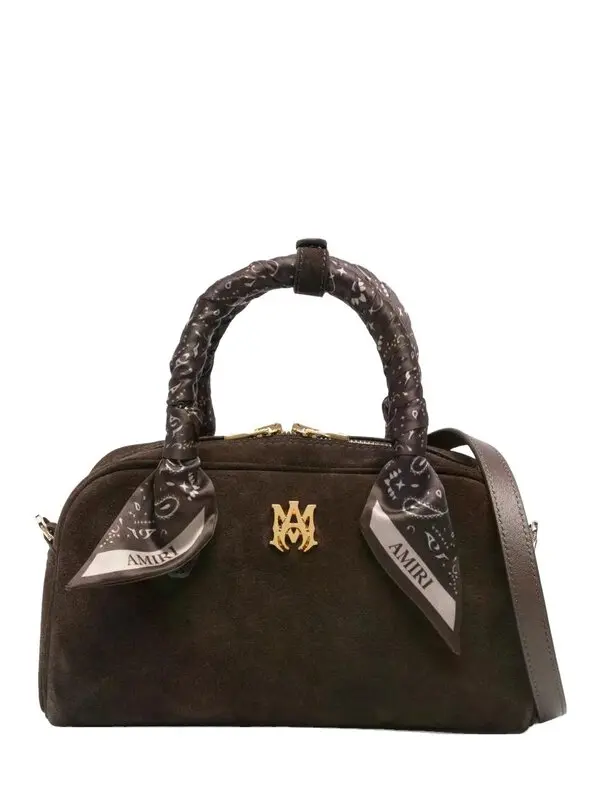 Amiri Logo-plaque Scarf-handle Tote - Brown