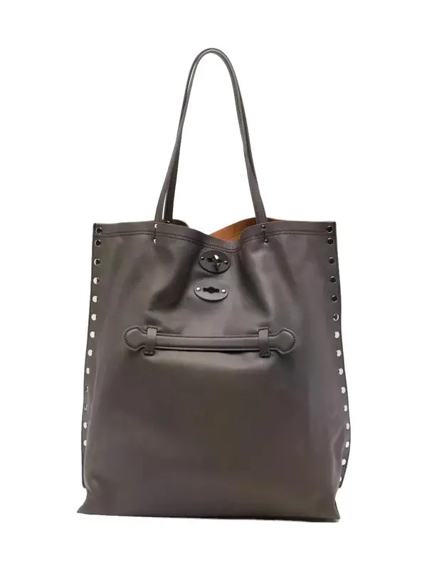ZANELLATO A'spasso Studded Tote - Brown