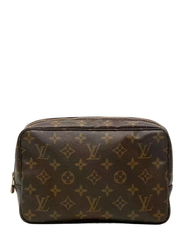 LOUIS VUITTON 1999 Monogram Trousse Toilette 23 Clutch - Brown