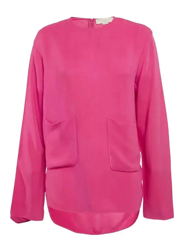 Stella McCartney Crepe-finish Pocket Blouse - Pink