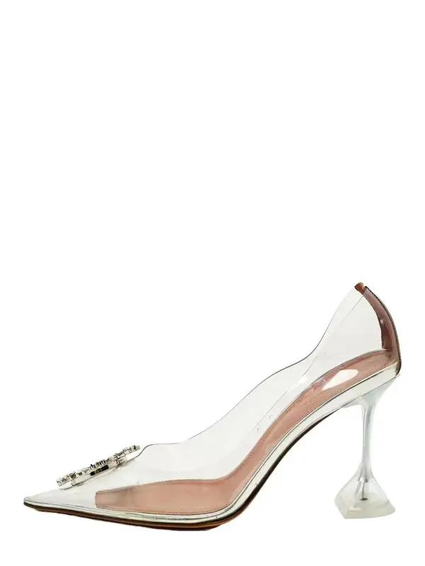 Amina Muaddi Rosie Crystal Embellished Pumps - White