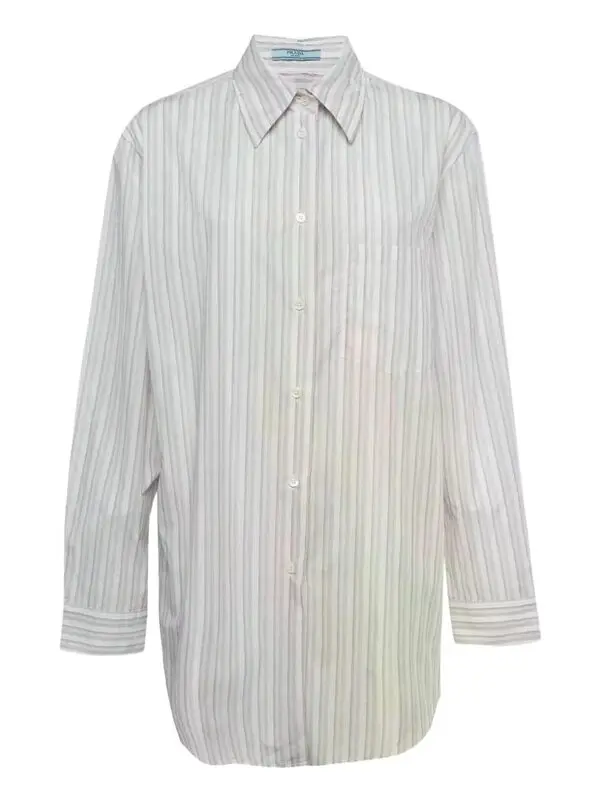 Prada Cotton Striped Shirt - White