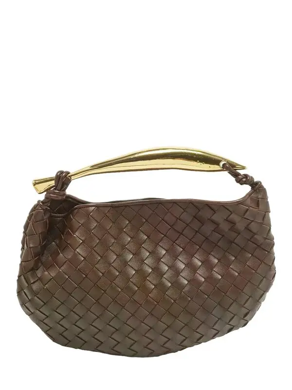 Bottega Veneta Leather Weave Handle Tote - Brown
