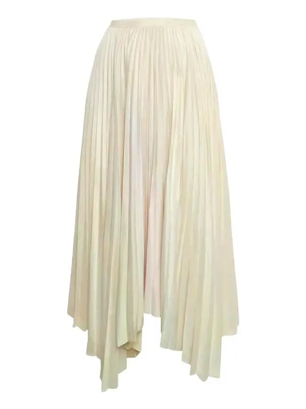Polo Ralph Lauren Pleated Asymmetric Midi Skirt - Neutrals