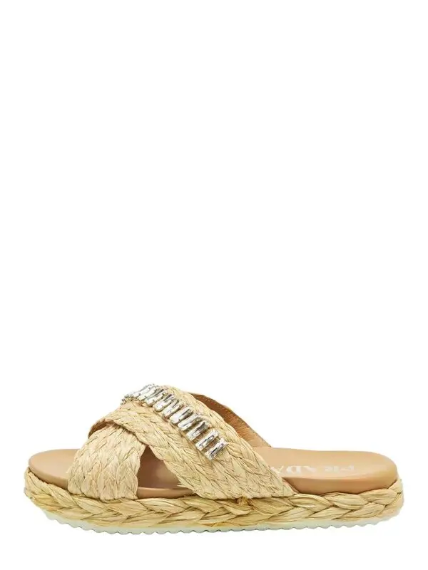 Prada Raffia Crystal-embellished Espadrilles - Neutrals