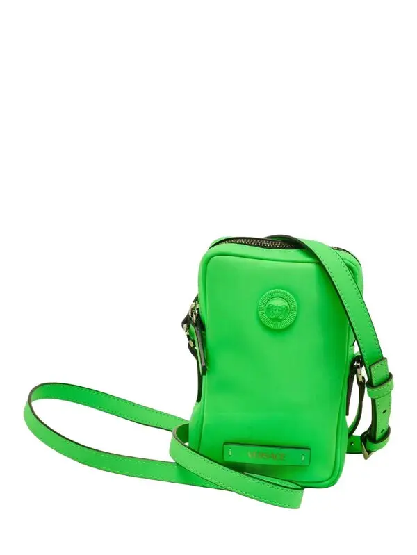 Versace Small Medusa Leather Crossbody Bag - Green