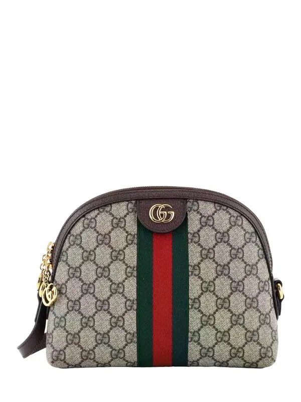 Gucci Ophidia Dome Gg Coated Canvas Small Shoulder Bag - Brown