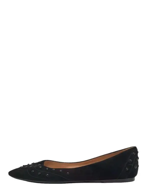 TOD'S Studded Suede Ballet Flats - Black