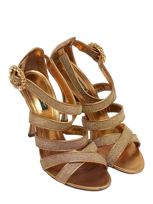 Dolce & Gabbana Lurex Sandals - Gold
