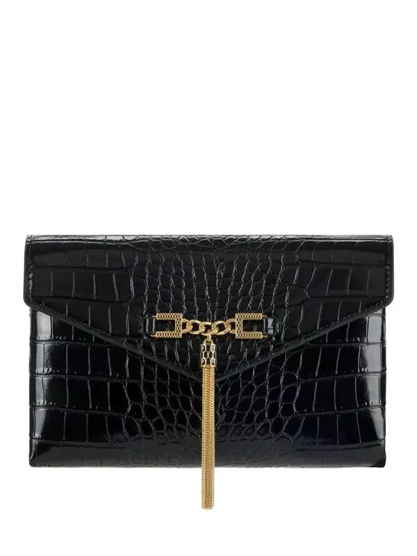 Elisabetta Franchi Tassel-embellished Clutch - Black