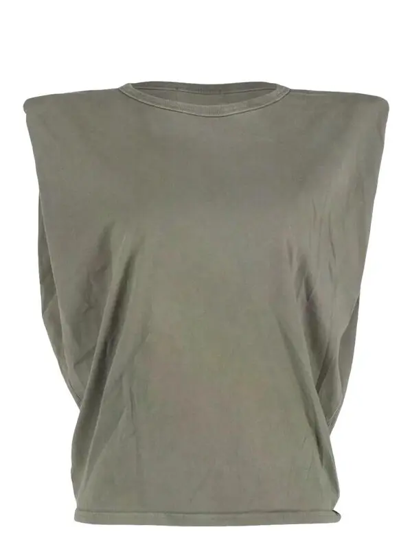 THE FRANKIE SHOP Eva Padded-shoulder Top - Green