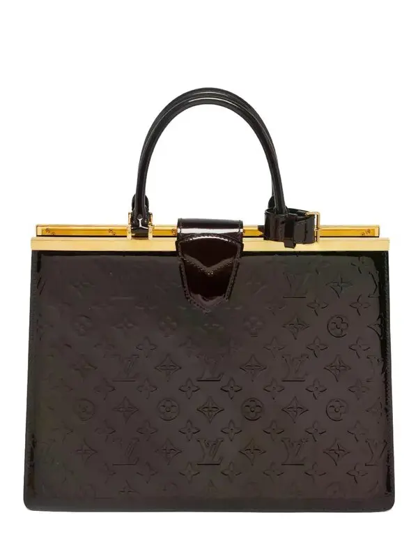 LOUIS VUITTON Gm Deesse Patent Leather Tote Bag - Brown
