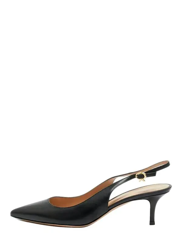 GIANVITO ROSSI 105mm Ribbon Leather Pumps - Black