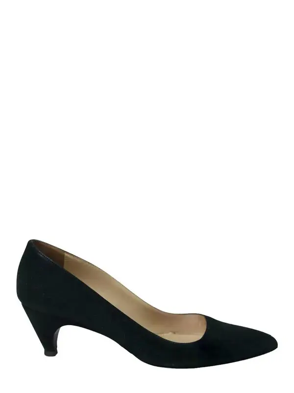 Prada Cone-heel Suede Pumps - Green