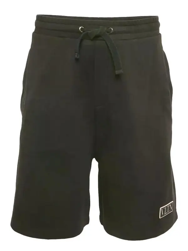 Valentino Garavani Logo-appliqué Shorts - Black
