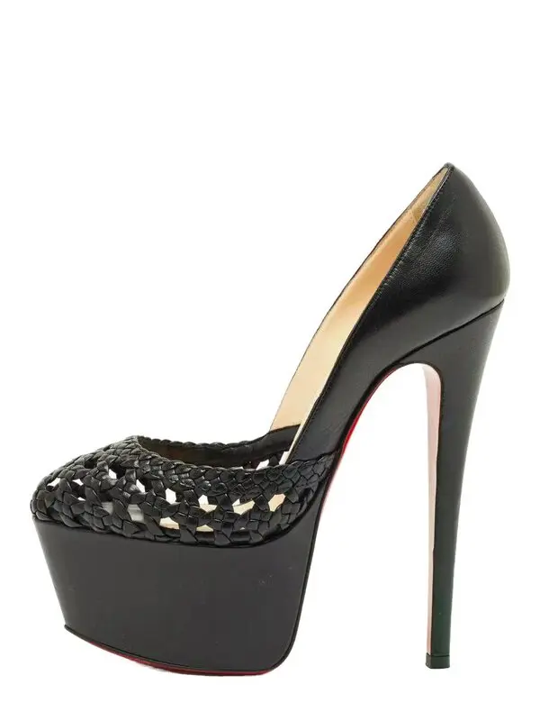 CHRISTIAN LOUBOUTIN Vorte Altesse Leather Pumps - Black