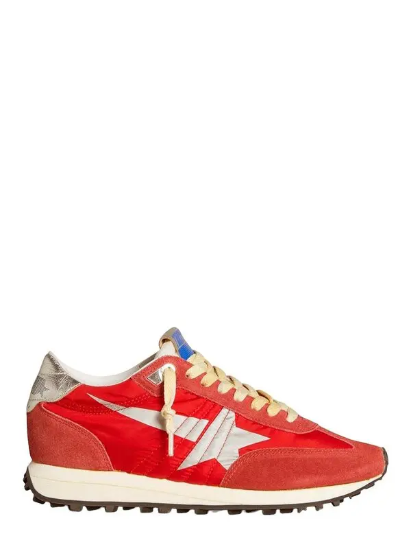 Golden Goose Marathon Star Sneakers - Red/silver