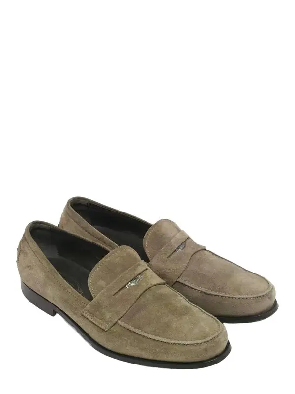 TOD'S Suede Penny Loafers - Neutrals