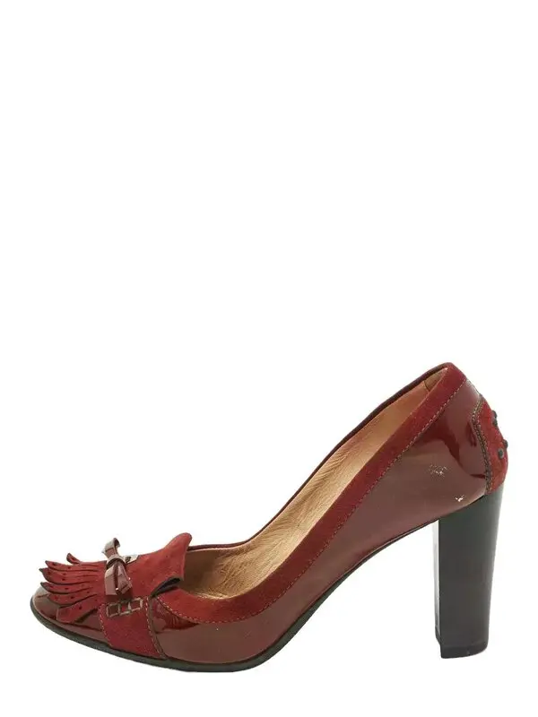 TOD'S Fringe Bow-detail Pumps - Red