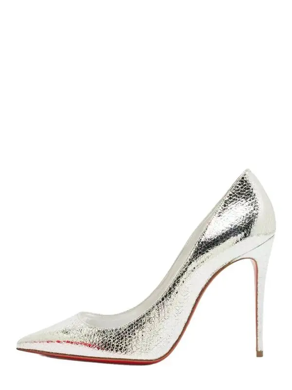 CHRISTIAN LOUBOUTIN So Kate Pointed-toe Leather Pumps - Silver