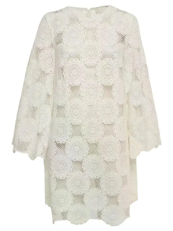 Zimmermann Crochet Mini Dress - White