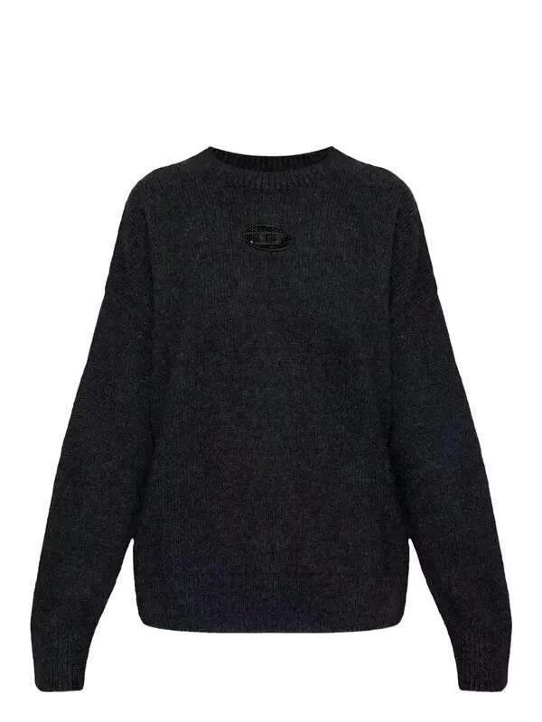 DIESEL Logo Cut-out Sweater - Grey