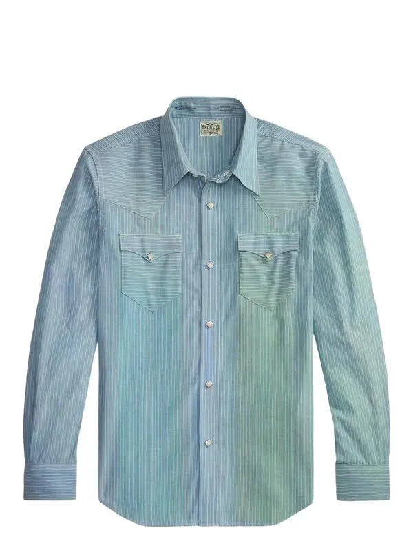 Ralph Lauren Striped Chest-pocket Shirt - Blue
