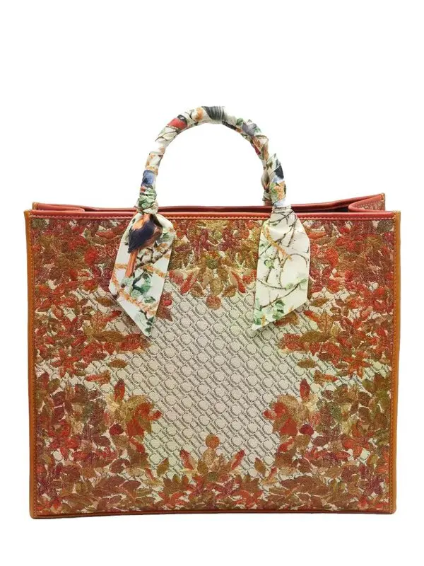 Carolina Herrera Floral-embroidered Tote Bag - Neutrals