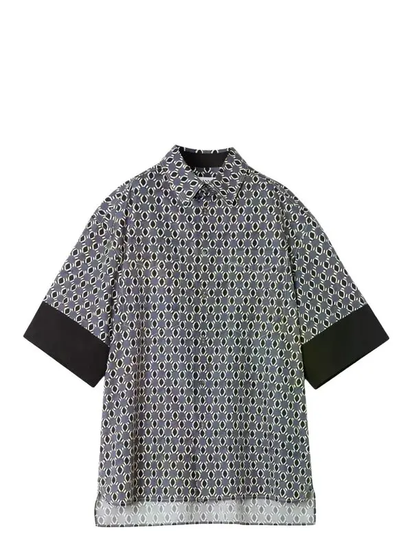 LANVIN Geometric-print Shirt - Blue
