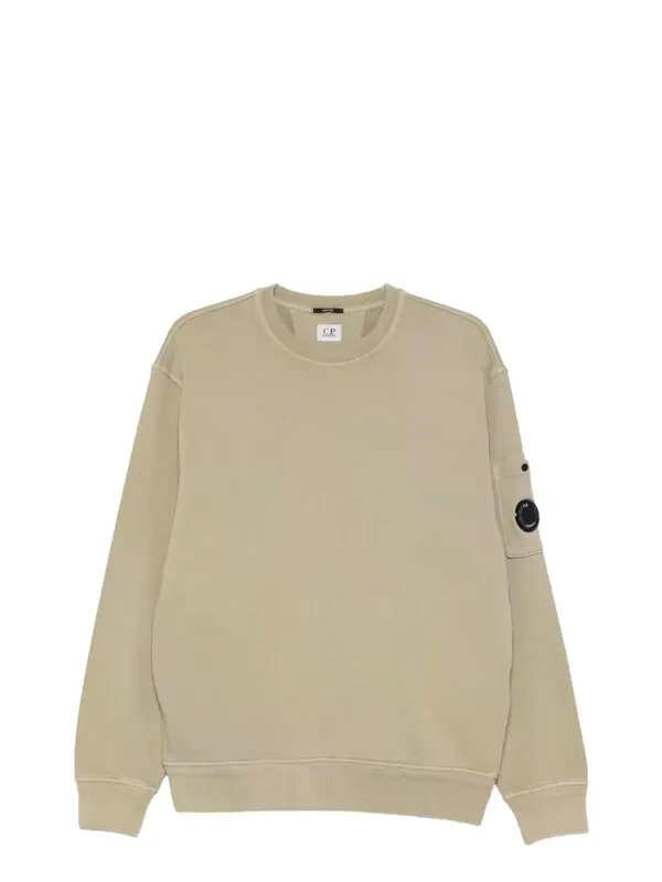 C.P. COMPANY Logo-patch Crew-neck Sweatshirt - Green