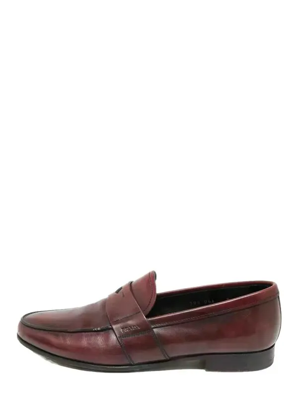 Prada Leather Loafers - Red