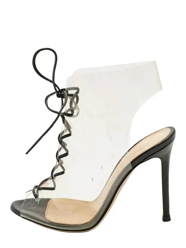 GIANVITO ROSSI 100mm Open Toe Leather Sandals - White
